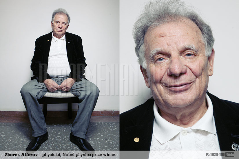 Nobel physics prize winner Zhores Alferov at Russian-Armenian (Slavonic ...