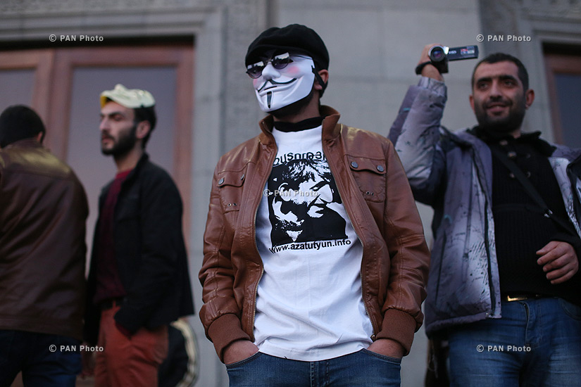 Anonymous Million Mask March in Yerevan's Liberty Square - PanARMENIAN ...