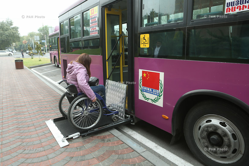 5 buses adapted for people with disabilities start operating in Yerevan ...